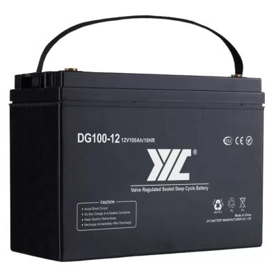 China High Capacity Solar Power Storage Batteries 12V 100AH Solar Lead Acid Battery for sale