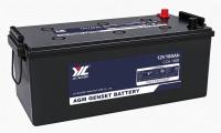China 12V 180Ah AGM Diesel Generator Battery 1200A CCA Battery for sale