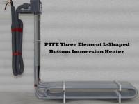 China ISO9001 PTFE Three Element 3000W L-Shaped Immersion Water Heater - 220/380V with 450mm Hot Zone for sale