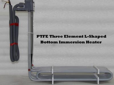 China ISO9001 PTFE Three Element 3000W L-Shaped Immersion Water Heater - 220/380V with 450mm Hot Zone for sale