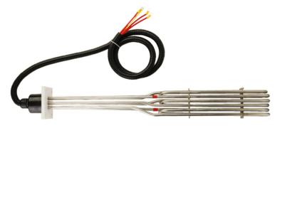 China 9KW 400mm Hot Zone 3-Phase Stainless Steel Immersion Heater for Industrial Tanks - 208-600V Range for sale