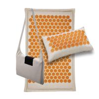 China Lotus Spike Electric Back Massager Accupressure Mat Linen Fabric Material Customized Color for sale