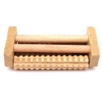 China Health Care Wooden Foot Roller , Acupressure Wooden Roller Anti Cellulite for sale