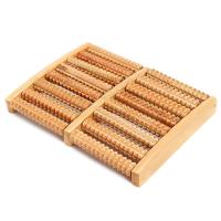 China 8 Rows Wooden Shiatsu Foot Massager Durable For Release Stress / Soothe Stiff Muscles for sale