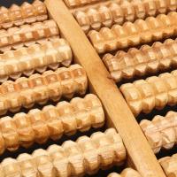 China 8 Rows Wooden Shiatsu Foot Massager Durable For Release Stress / Soothe Stiff Muscles for sale