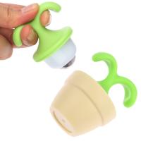 China Roller Ball Handheld Body Massager Cute Mini Potted Plant Shaped 360 Degree Rotating for sale