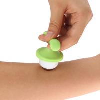 China Roller Ball Handheld Body Massager Cute Mini Potted Plant Shaped 360 Degree Rotating for sale