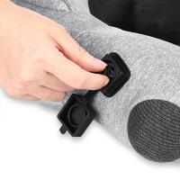 China Inflatable Travel Shiatsu Massage Pillow Convenient Folding 3 Level Kneading Massage for sale