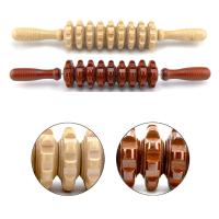 China Length 39cm Wooden Massage Roller Stick Effectively Improve Blood Circulation for sale