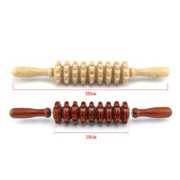 China Length 39cm Wooden Massage Roller Stick Effectively Improve Blood Circulation for sale