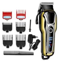 China Golden Color Electric Hair Trimmer , Cordless Barber Clippers For Pets / Human for sale