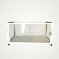 China Portable Purple Metal Pet Cage With 4 Wheels For Small To Medium Sized Pets for sale