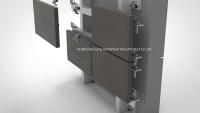 China Customized Lightweight Aluminum Spray Paint Finish Stone Cladding Systems for sale