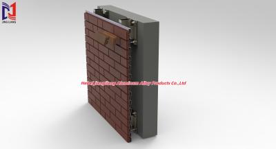 China Silver / Black Terracotta Brick Wall Support System Aluminum Construction for sale