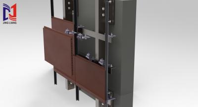 China Terracotta Ventilated Facade Support System for 18mm Panels with Low Maintainance for sale