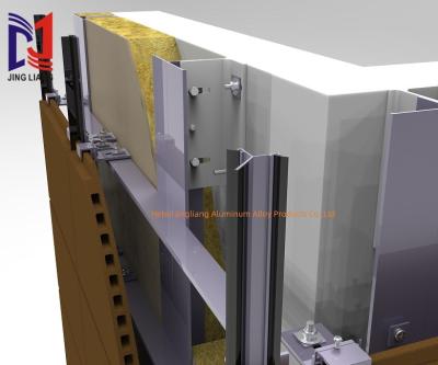 China Customized Circlip Ventilated Facade Support System For Both 20mm Terracotta Panel And 30mm Terracotta Panel for sale