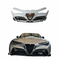 China Semi Carbon Alfa Romeo Giulia Body Kit GTAM Style Front And Rear Bumper Body Kit for sale
