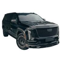 China 2025 Cadillac Escalade V Body Kit Carbon Fiber Front Lip Skirt Rear Diffuser Spoiler Hood for sale