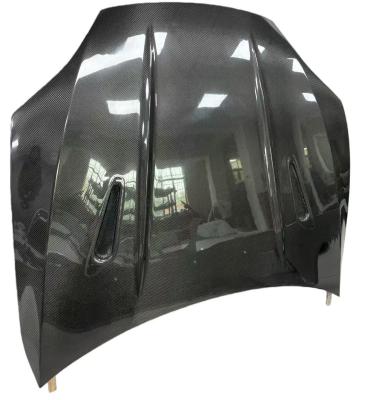 China Black Tesla S Body Kit Carbon Fiber Engine Cover Hood Customized for sale