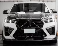 China Carbon Fiber Front Lip Skirt Rear Diffuser Spoiler Body Kit For BMW X6M F96 for sale