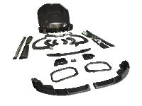 China Black XM G09 BMW Body Kit Spoiler Engine Hood LD Style Body Fiber Kit for sale