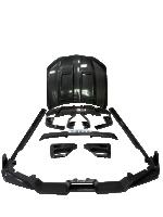 China Dry Carbon Fiber Body Kit BMW X6M Body Kit LU Style Spoiler Hood for sale