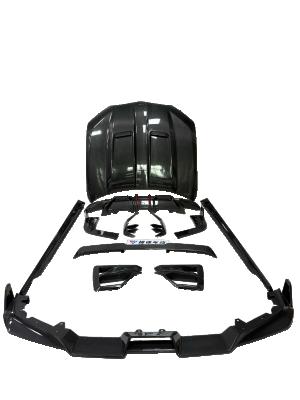 China Dry Carbon Fiber Body Kit BMW X6M Body Kit LU Style Spoiler Hood for sale
