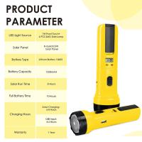 China High Power Multifunction Solar Safety Hammer Light , Solar Flashlight Torch Rechargeable With Power Bank for sale