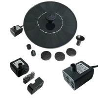 China 1.4 W Solar Fountain Pump Built In 800mAh Battery  Solar Bird Bath Fountains With 6 Nozzles for sale