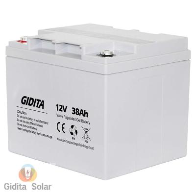 China Rechargeable  Solar Power System Batteries 12v 38Ah VRLA for sale
