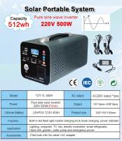 China Portable Outdoor Generator 500W Solar Portable Power System with Solar Panel for sale
