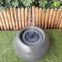China 3W Lighted Wall Solar Floating Bird Bath Energy Power Water Garden Pond Fountain Submersible Pump Outdoor With Battery Backup LE for sale