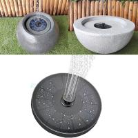 China Manufacturers Supply Solar Fountain Pump Outdoor Pool Water Floating Fountain With Colored Lights Accessories Solar Fountain Pum for sale