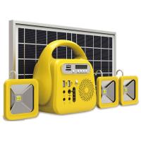 China Multifunctional Portable Powerbank Charger Radio Rechargeable Solar Lighting Kit for Home for sale