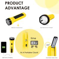 China Toys Solar Safety Hammer Light Multifunction Solar Flashlight Torch with Power Bank for sale