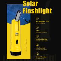 China Toys Solar Safety Hammer Light Multifunction Solar Flashlight Torch with Power Bank for sale