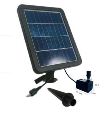 China Outdoor Garden Pool Solar DC Water Pump 3W with 2200mA Battery Capacity and Certificate for sale