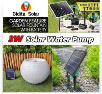 China Outdoor Garden Pool Solar DC Water Pump 3W with 2200mA Battery Capacity and Certificate for sale