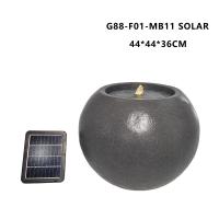 China Garden Black Marble Ball Solar Water Pump Fountain with Low Pressure and Ball for sale