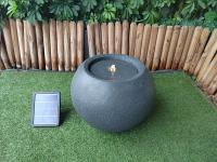 China Garden Black Marble Ball Solar Water Pump Fountain with Low Pressure and Ball for sale