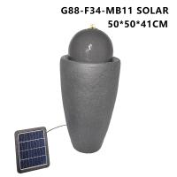 China Garden Solar Water Pump Fountain in Marble Black with Max Flow 250L/H Efficiency for sale