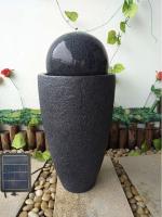 China Garden Solar Water Pump Fountain in Marble Black with Max Flow 250L/H Efficiency for sale