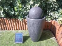 China Garden Solar Water Pump Fountain in Marble Black with Max Flow 250L/H Efficiency for sale
