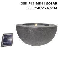 China Max Flow 200L/H Solar Water Fountain with Sandstone Bowl Outdoor Water Pump 8V/1W for sale