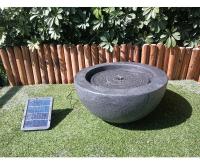 China Max Flow 200L/H Solar Water Fountain with Sandstone Bowl Outdoor Water Pump 8V/1W for sale