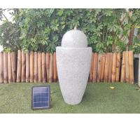 China Outdoor Garden Grey Solar Water Fountain with Max Flow of 200L/H and Magnesium Oxide for sale