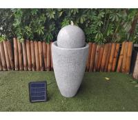 China Outdoor Garden Grey Solar Water Fountain with Max Flow of 200L/H and Magnesium Oxide for sale