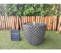 China Garden Diamond Design Solar Water Fountain with 7.4V 2200mA Battery and Max Flow of 200L/H for sale