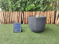China Outdoor Garden Decor Solar Water Fountain with Horizontal Stripes and Max Flow 200L/H for sale