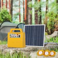 China Radio and Lighting Function 20W Solar Lighting System with 12V 7AH Battery Capacity for sale